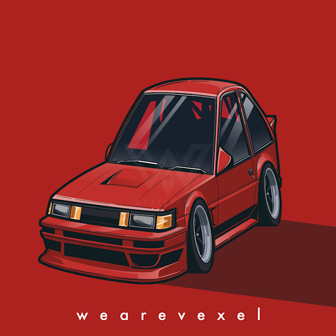 Make your car chibi style with complex details by Wearevexel | Fiverr