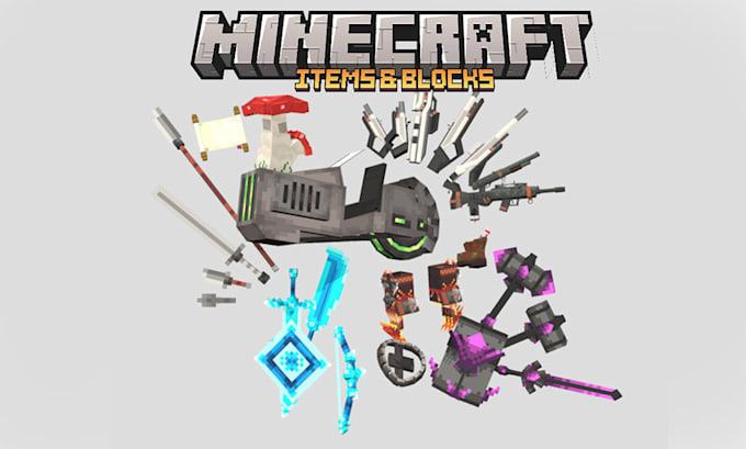 Do item and block modeling, texturing in blockbench by Pegaaa | Fiverr