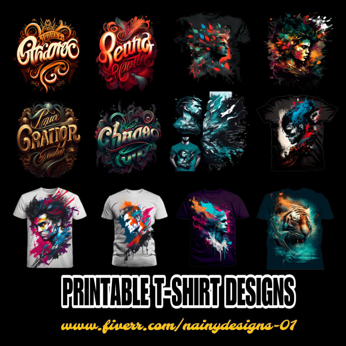 Do Custom Graphic T Shirt Design Using Midjourney Ai Image Prompt