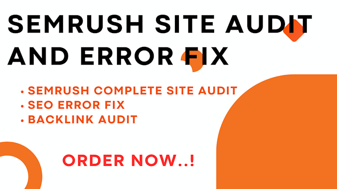 Provide semrush site audit and fix semrush site audit issues by Maham_gill | Fiverr