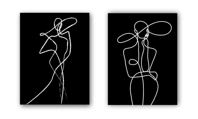 Make one line art of woman in vector by Mdaatib | Fiverr
