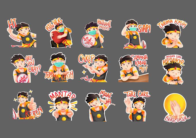 Make a cute animated sticker for whatsapp and telegram by Haidenmccoy ...