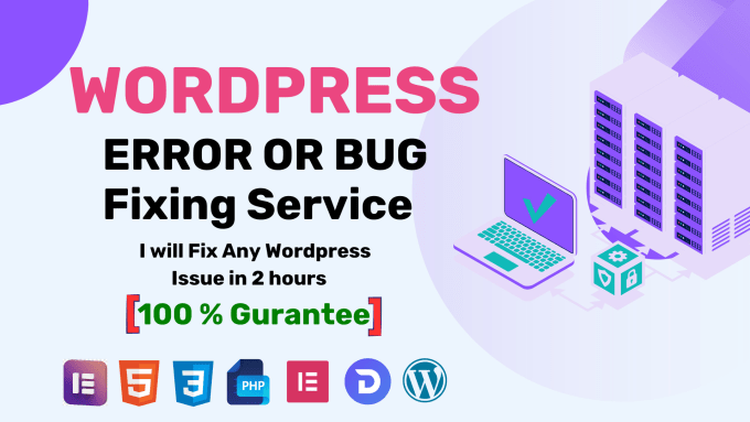 Fix wordpress issues, errors, bug fixing, html, css elementor pro by ... Fix wordpress issues, errors, bug fixing, html, css elementor pro by ...