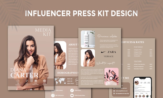 Design a professional press kit, media kit, epk for bloggers ...