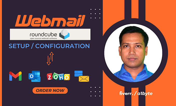 Setup move roundcube webmail to gmail outlook zoho server by A1byte | Fiverr
