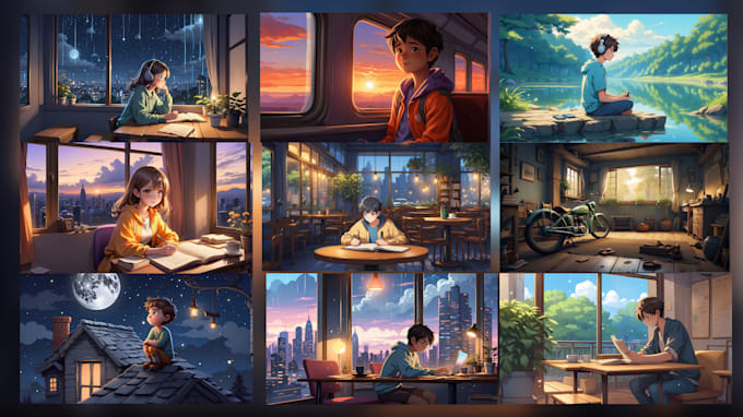 Create a calming meditation lofi loop video by Dias_98 | Fiverr