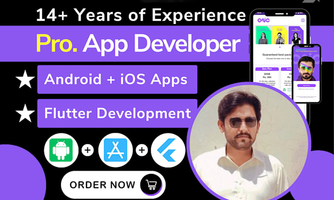 Be your flutter mobile app developer, android app, ios app, website to ...
