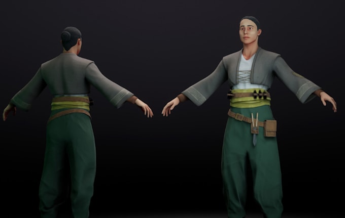 Turn 2d to 3d model, texturing your character, control rig and pose ...