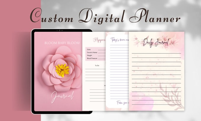 Design custom digital planner template, calendar, journals for etsy by ...