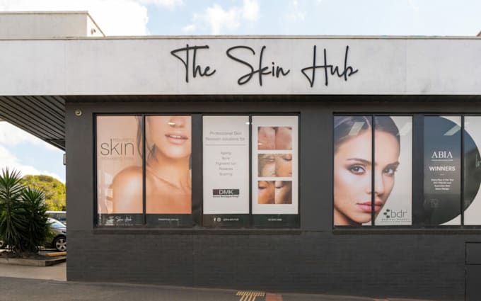 Design outstanding shop front sign storefront window graphic signage by ...