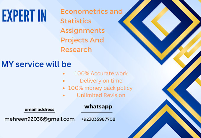 Do Statistics Econometrics Assignment R Python Related Task By Mehreen036 Fiverr