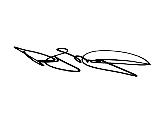 Make transparent digital vector signature from handwritten signature by ...