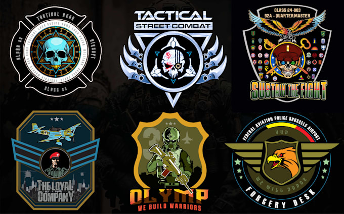 Design patch, badge, army, military, circular, skull, stunning tactical ...