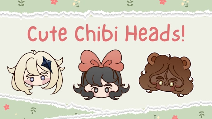 Draw a cute chibi head for your profile picture or stickers by Isaveyya ...