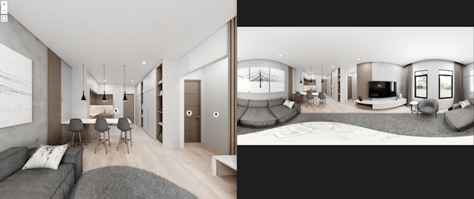 Create 360 interior renders for your virtual tour by Kenneth9aul | Fiverr