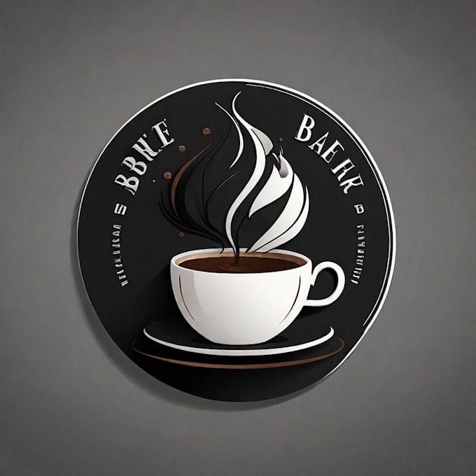 Black and white cafe logo by Cavidan_ws | Fiverr