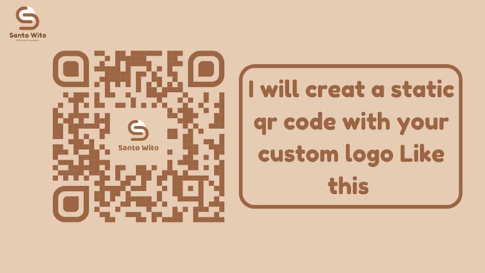 Creat a static qr code with your custom logo by Santo_wito | Fiverr