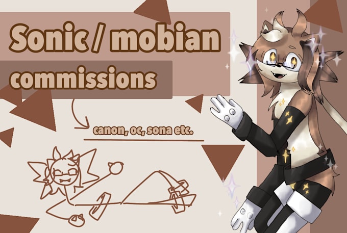 Draw sonic and mobian characters by Fire_qwacker | Fiverr