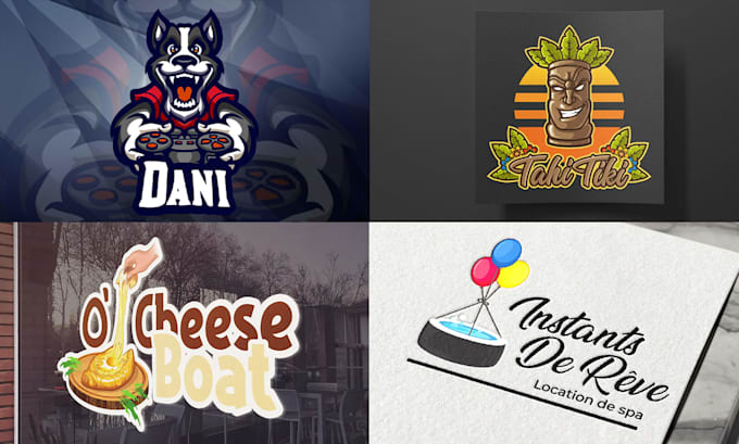 Create a unique cartoon style logo with a modern design by V ...
