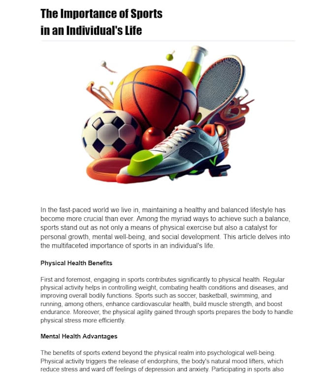 Develop a complete professional article for you by Pessinaprojects | Fiverr