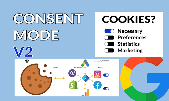 Cookie consent setup, google consent mode v2, gdpr, ccpa, tcf and ...