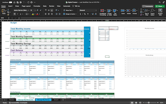 Sell annual budget with automatic currency conversion by Madison234 ...