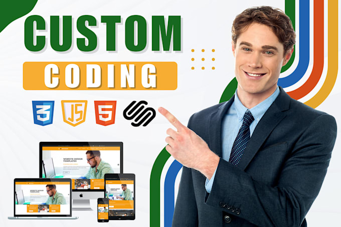 Add Custom Html Css And Js Code To Squarespace Website By Gddesigns1 Fiverr
