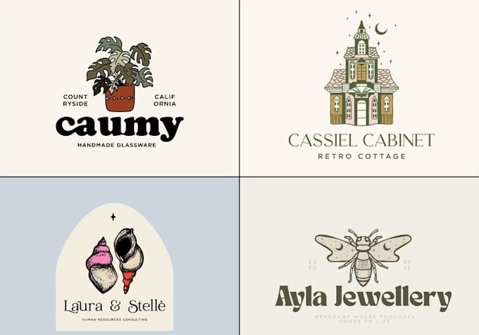 Design unique hand drawn retro logo design service by Jessicaware95 ...