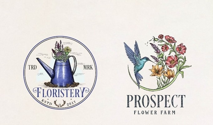 Design hand drawn vintage florist logo by Kimberlyruiz59 | Fiverr