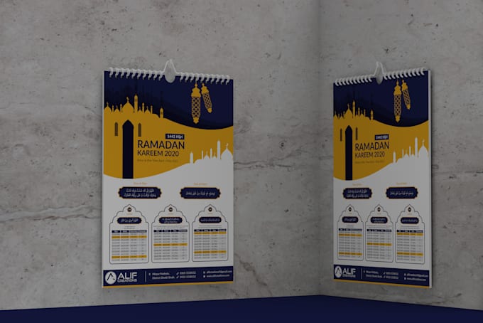 Design ramadan calendar, islamic flyer, poster by Alifcreations9 | Fiverr