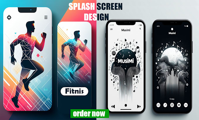 Design creative splash screen onboarding screen design of mobile app in ...