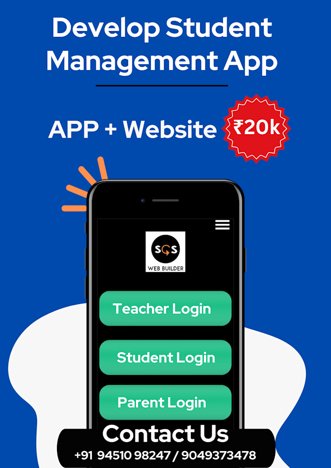 Create school management system with app and website by Sarthak_webdev | Fiverr