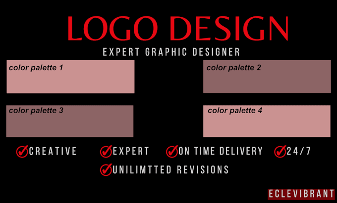 Design custom logo with brand theme color schemes fonts by Eclevibrant ...