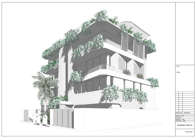 Create architectural 2d drawings and 3d models using revit by Dat ...