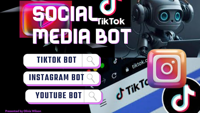 Build automated tiktok api inbuilt bot instagram bot, youtube bot ...