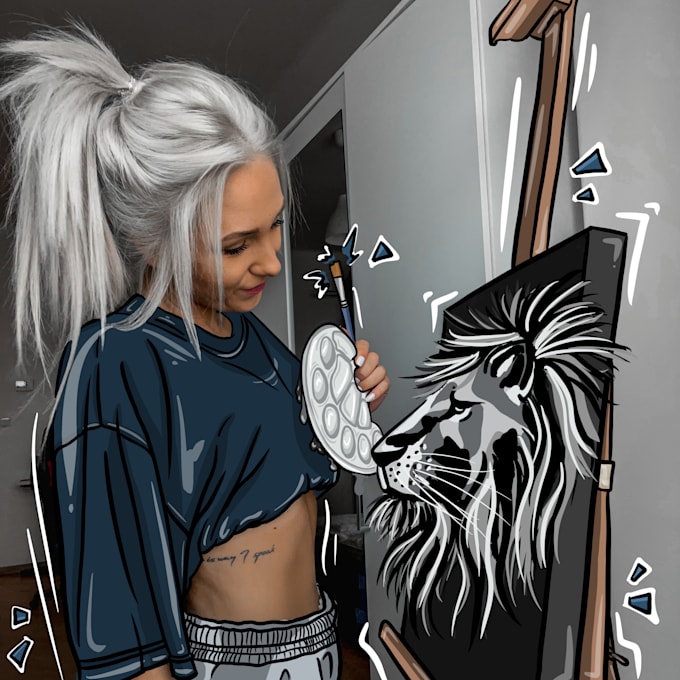 Add illustration to your photo by Cartoogram | Fiverr