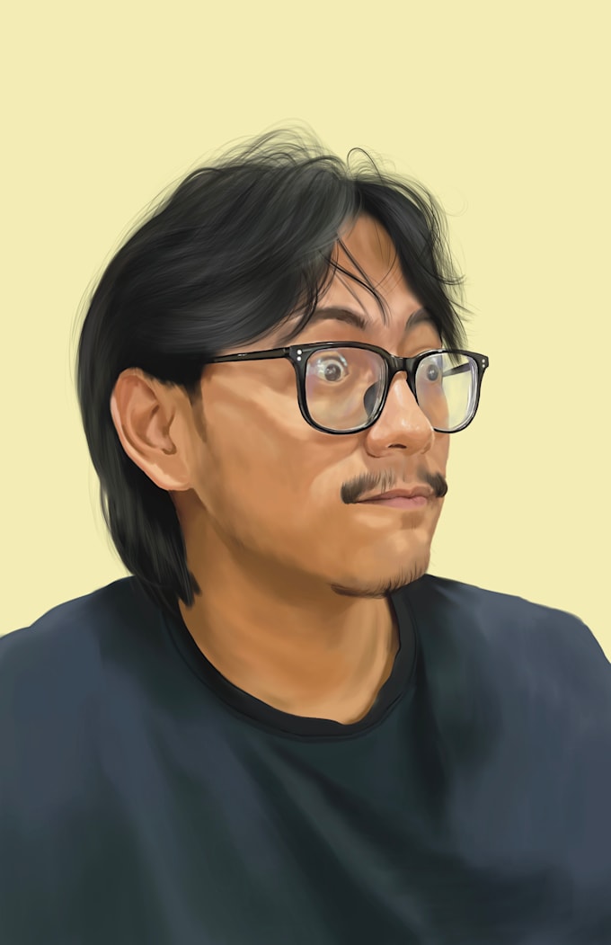 Make a realistic digital portrait illustration by Saucygraphics | Fiverr