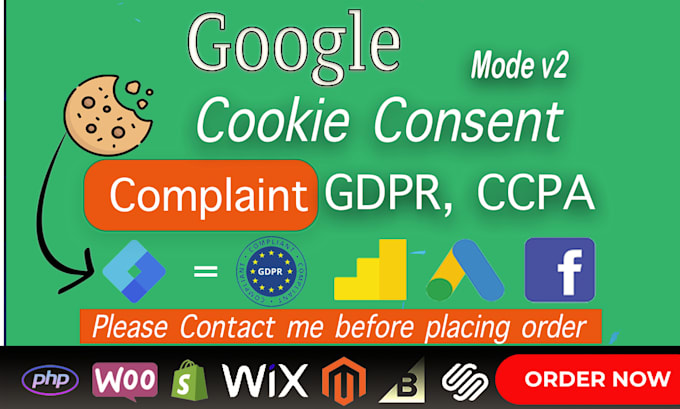 Set up google cookie consent banner v2, gdpr ccpa compliance via gtm by Md_nurol | Fiverr