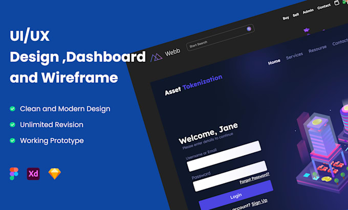 Do website ui ux design, mobile app ui design, wireframe by Farukh_ahmad01 | Fiverr