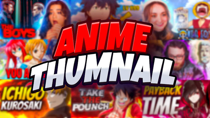 Design anime thumbnail , youtube thumbnail design by Alia51 | Fiverr