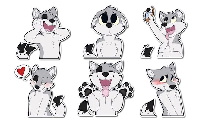 Draw custom furry telegram stickers, crypto, discord stickers, emoji ...