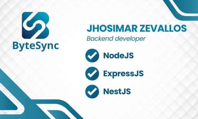 Develop api with nodejs, nestjs, mongodb, mysql by Jhosimar_zz | Fiverr