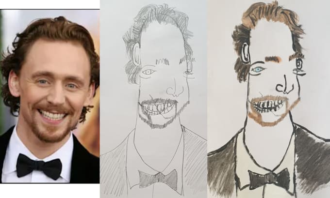 Create hilariously bad sketch portraits for you by Oopssketches | Fiverr