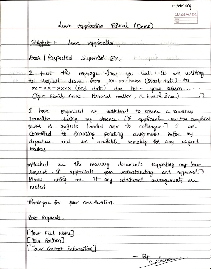 Help you with handwritten letters and notes by Sricharan111 | Fiverr