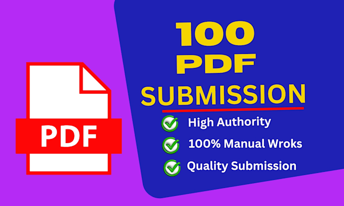 Do pdf submission manually top 80 sites by Mdsaifulseopro | Fiverr