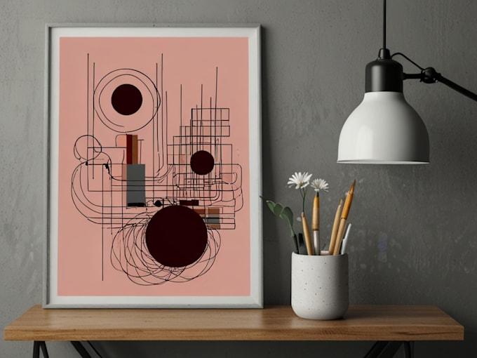 Design printable abstract wall art posters by Halimamze | Fiverr