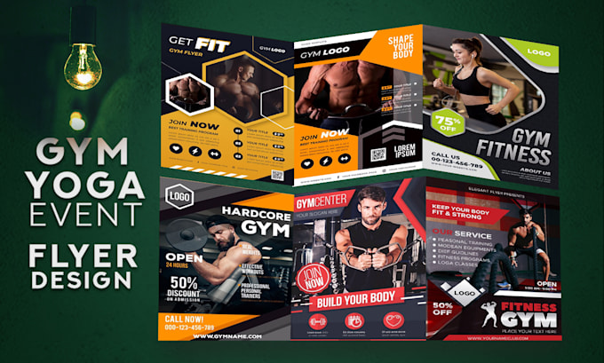 Do a gym training flyer, gym event poster, gym education coaching flyer ...