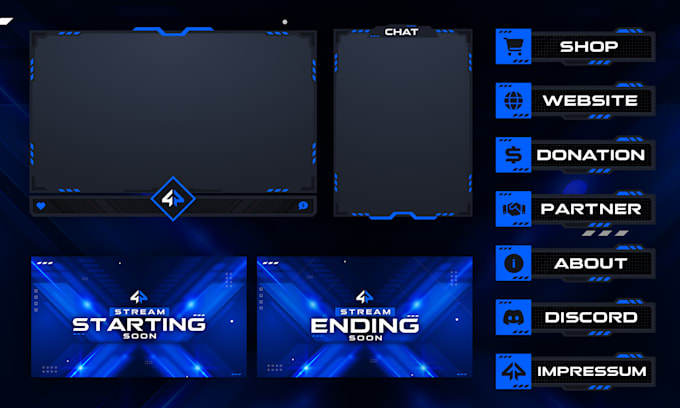 Create custom twitch overlay design for streamers by Obax11 | Fiverr