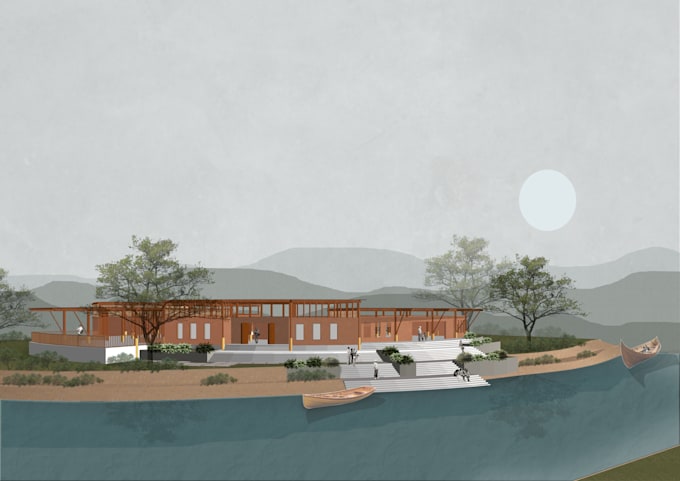 Make collage style rendering using photoshop by Amritamaitreyi | Fiverr