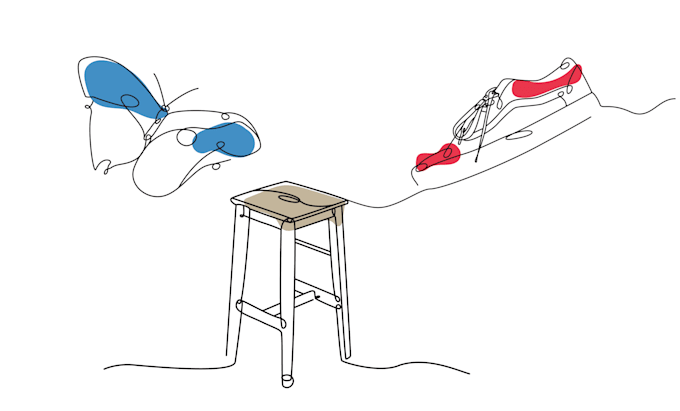 Draw continuous line, one line object, vector line product by Avectorq ...